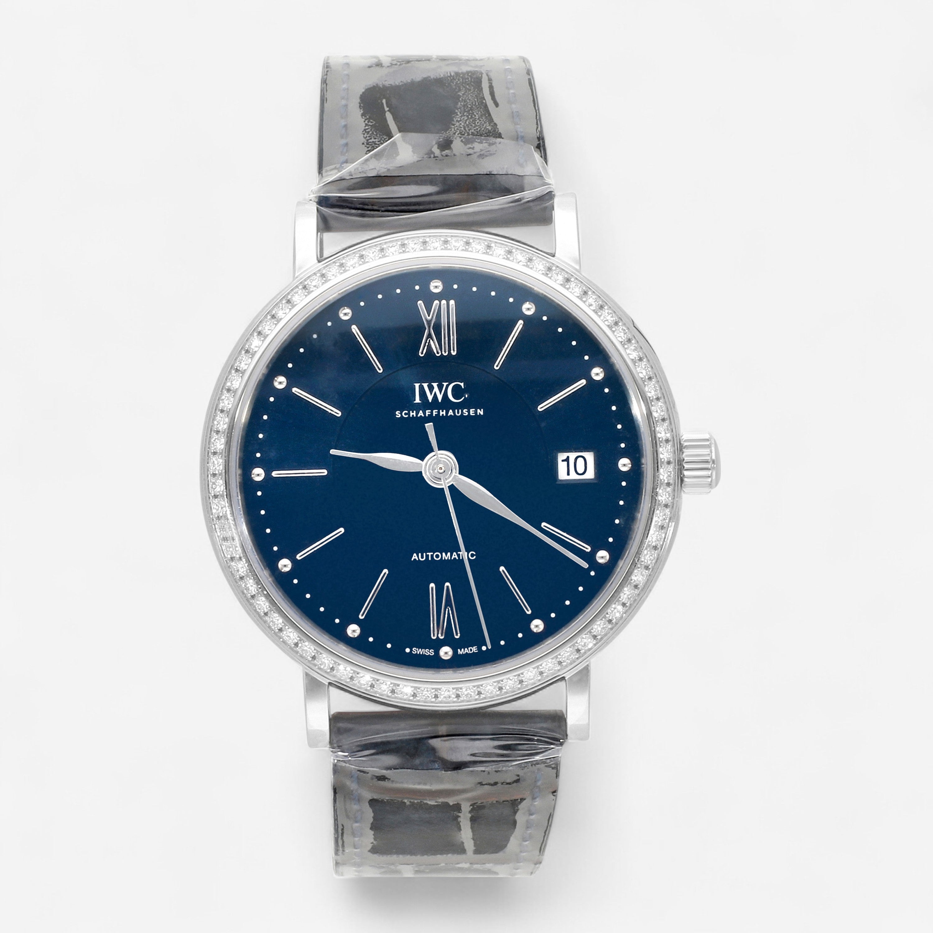 IWC Portofino Midsize Diamond Set Stainless Steel Automatic Men's Watch ...